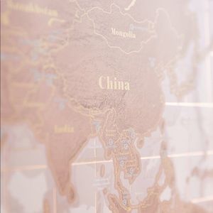 Urban Outfitters | Wall Decor | Rose Gold Scratchoff World Map | Poshmark